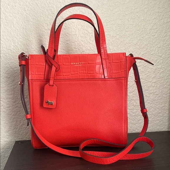 RADLEY LONDON | Bags | Radley London Red Leather Tote Bag | Poshmark